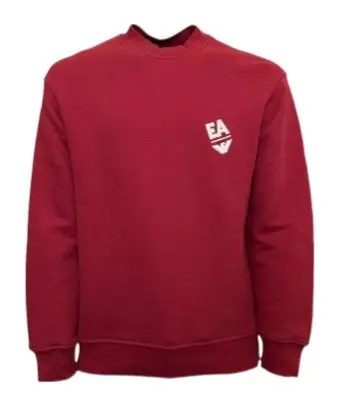 Emporio Armani Embroidered Logo Sweatshirt - Red