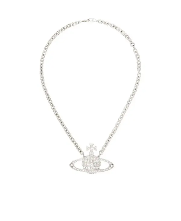 VIVIENNE WESTWOOD Embellished Chain Linked Necklace - White