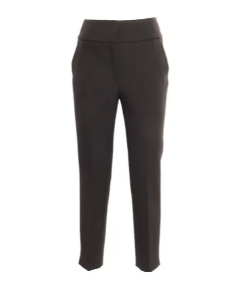 Peserico High Waist Slim-fit Trousers - Black