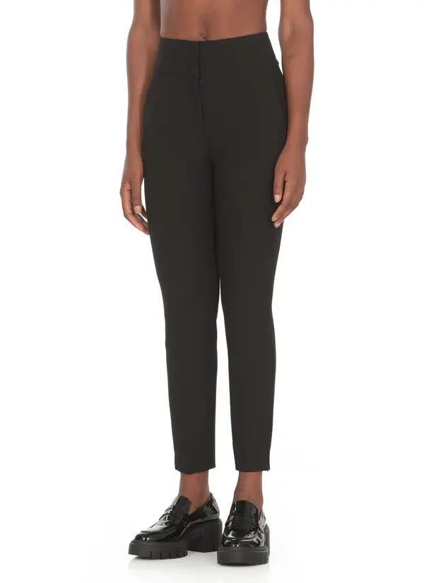Peserico High Waist Slim-fit Trousers - Black