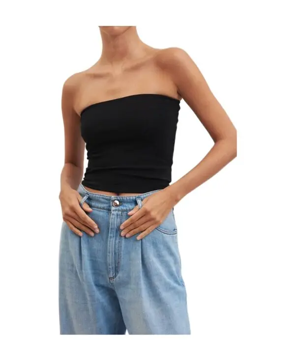 Brunello Cucinelli Strapless Stretch Tube Top - Blue