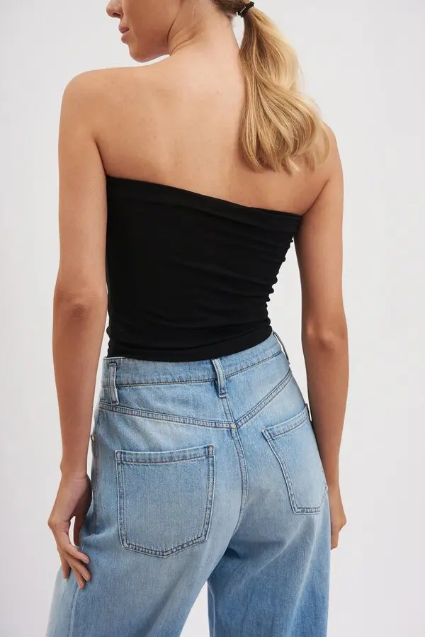 Brunello Cucinelli Strapless Stretch Tube Top - Blue