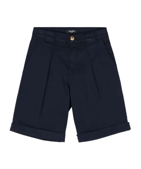 Balmain Inverted-pleat Twill Shorts