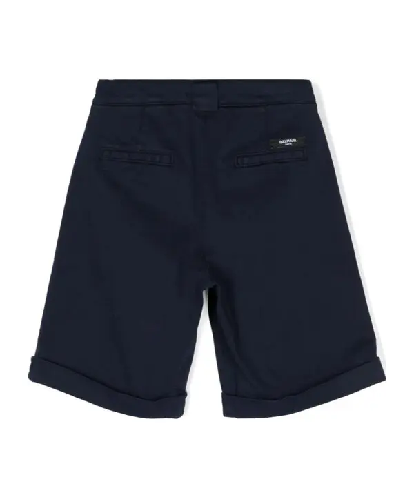 Balmain Inverted-pleat Twill Shorts