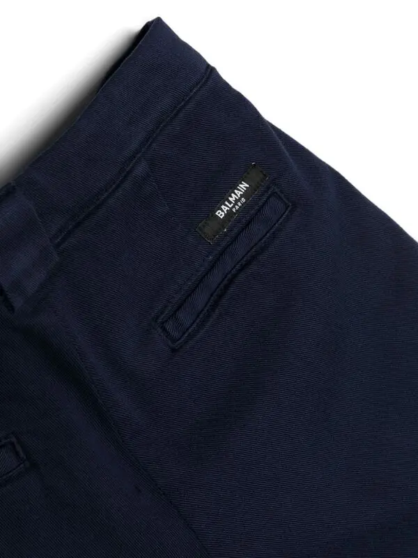 Balmain Inverted-pleat Twill Shorts