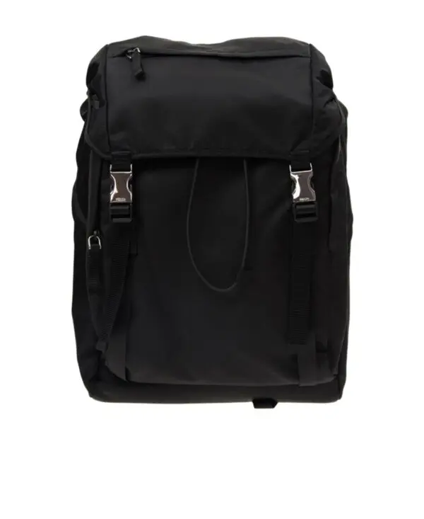 Prada Logo Detail Backpack - Black, Brown