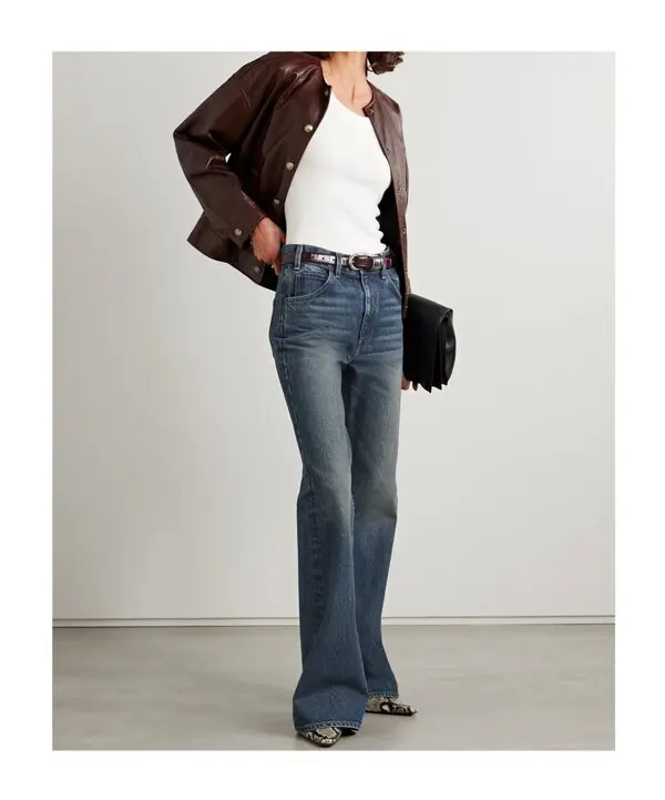 NILI LOTAN Roe Flared Jeans - Blue
