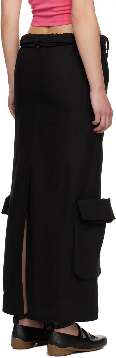 OPEN YY Canvas Cargo Skirt With Lace-up Detail