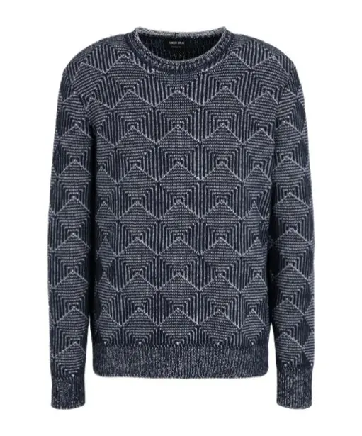 Giorgio Armani Jacquard Cashmere Sweater - Black