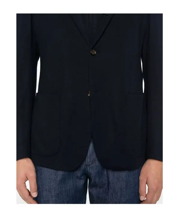 Eleventy Layered Suit Jacket With Zip And Button Front