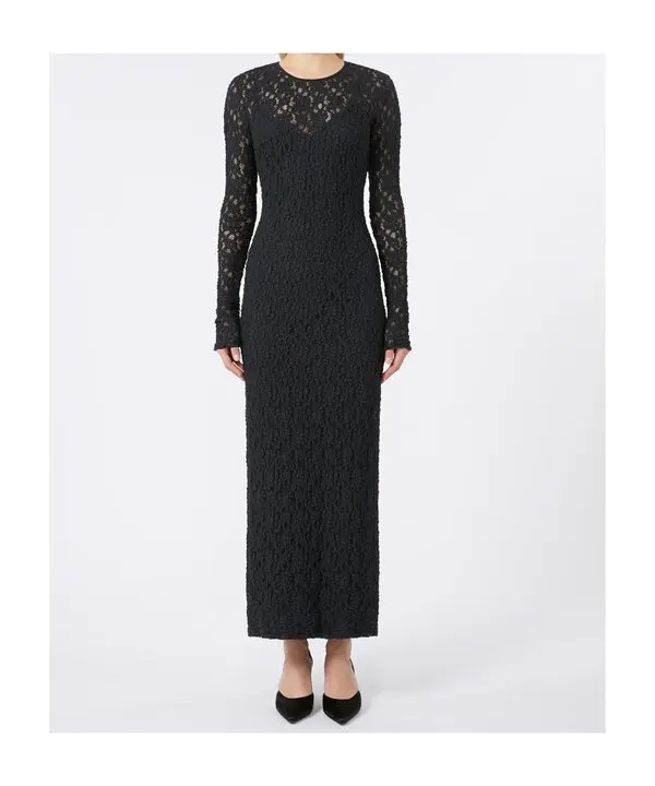 Max Mara Sarta Lace Crewneck Dress