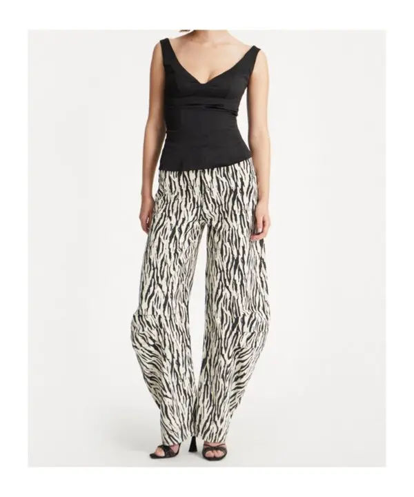 ROTATE BY BIRGER CHRISTENSEN Printed Twill Cargo Pants