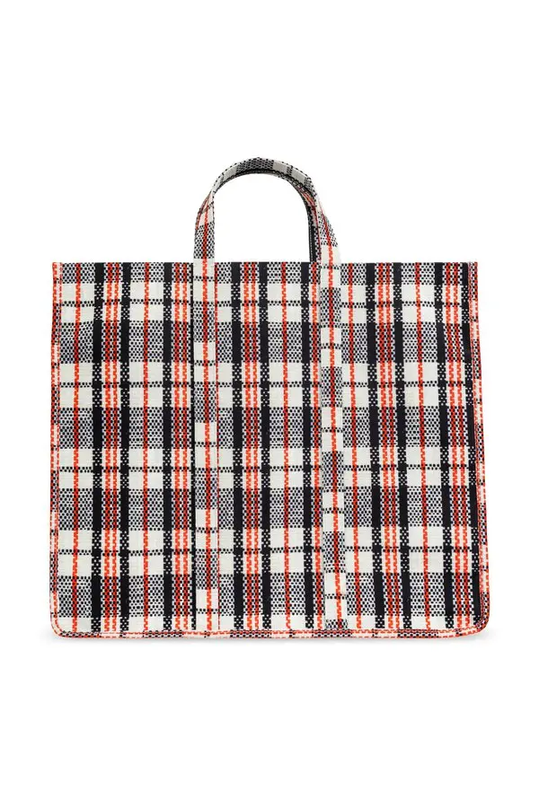 Vetements Plaid Logo Tote