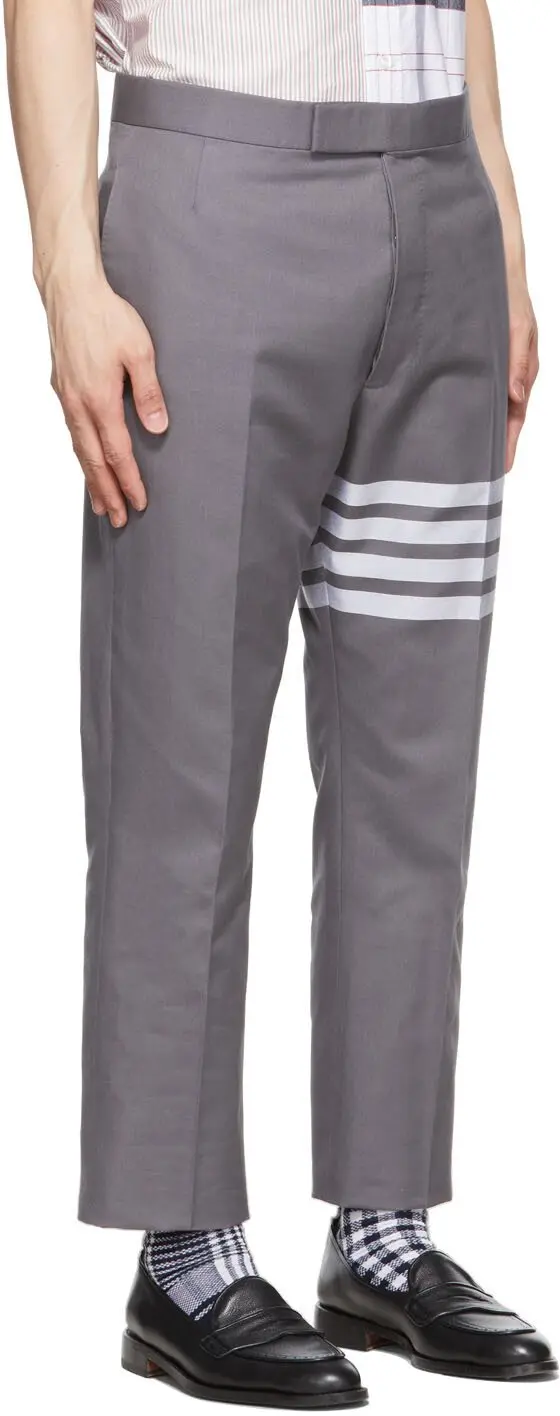 Thom Browne 4-bar Tailored Trousers - Medium Gray