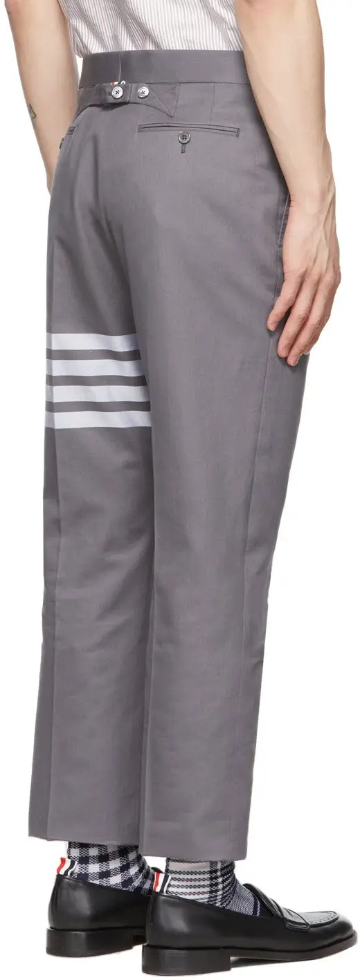 Thom Browne 4-bar Tailored Trousers - Medium Gray