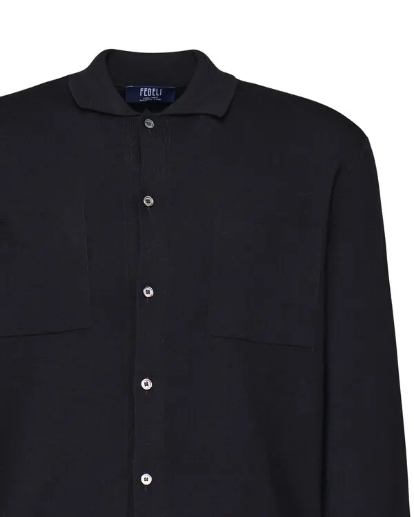 Fedeli Button-up Cardigan Sweater With Lapels