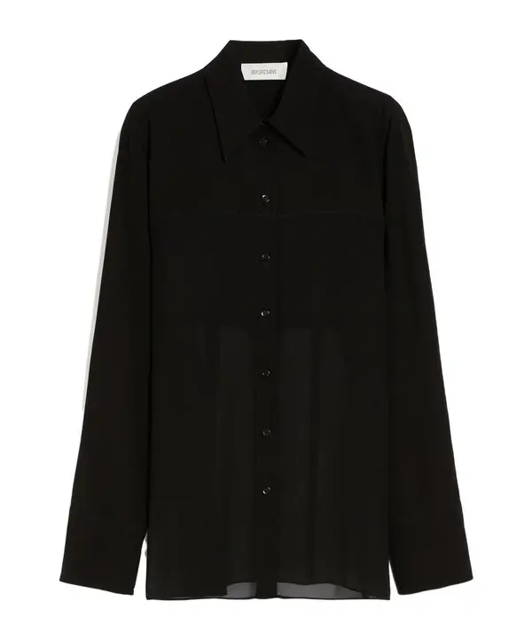 Sportmax Buttoned Long-sleeved Shirt - Black