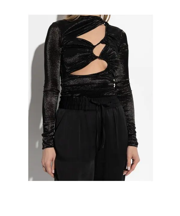 Isabel Marant Étoile Long Sleeve Ruched Cut-out Top