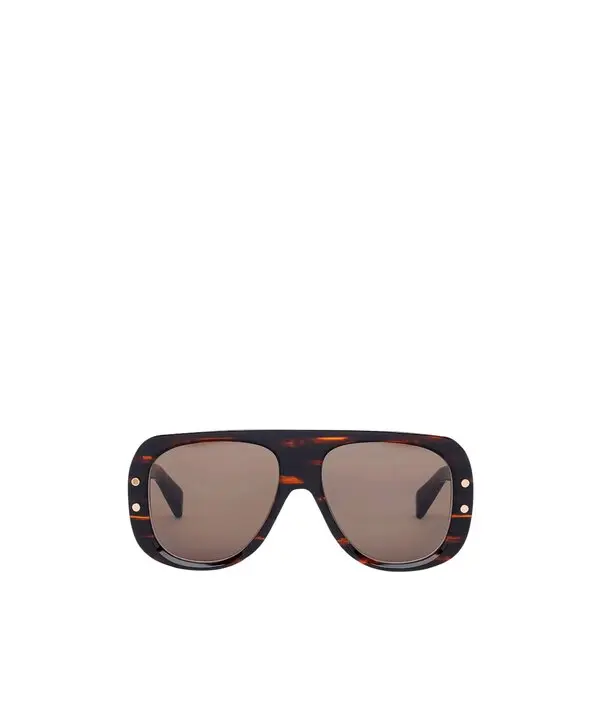 Balmain Pulse Aviator Sunglasses - Golden-brown Hawksbill Turtle