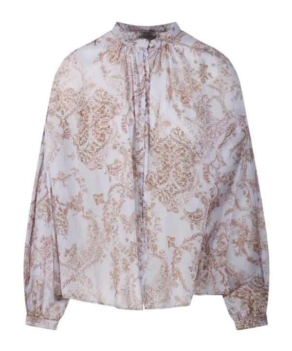FORTE_FORTE Printed Shirt - Gray
