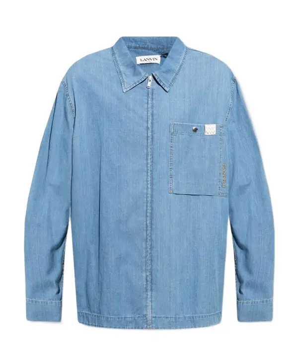 LANVIN Zipper Denim Shirt