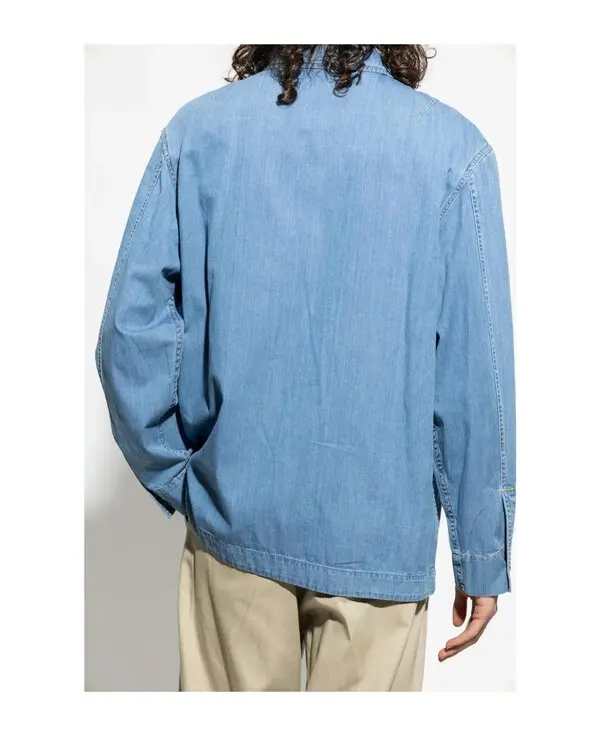 LANVIN Zipper Denim Shirt