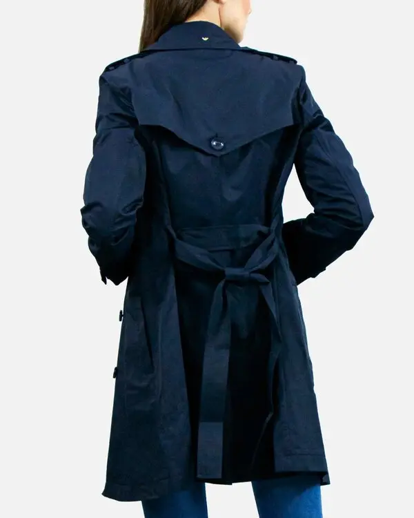 Emporio Armani Double-breasted Trench Coat - Black