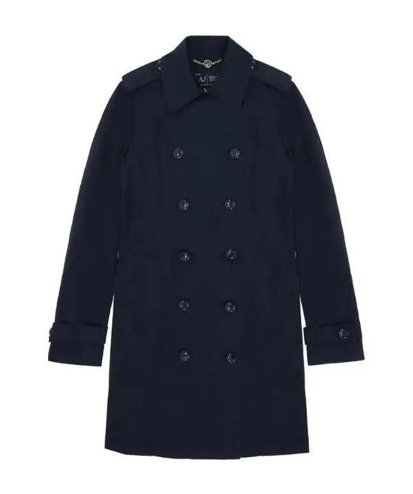 Emporio Armani Double-breasted Trench Coat - Blue