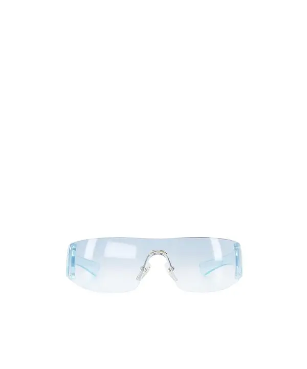 Gucci Crystal-embellished Shield Sunglasses - Blue