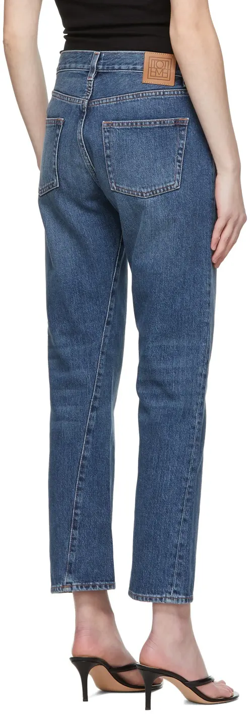 TOTEME Mid-rise Straight Leg Jeans - Blue