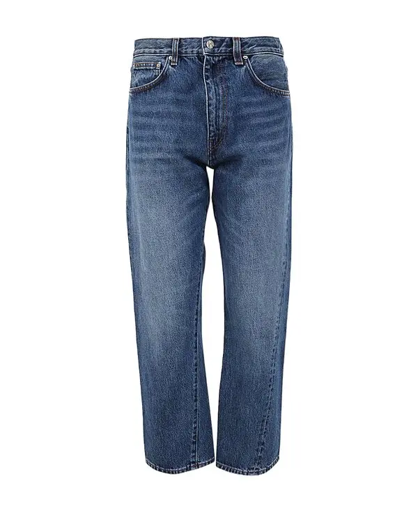 TOTEME Twisted Seam Straight Leg Jeans - Blue