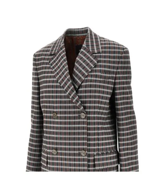 Etro Double-breasted Checked Blazer