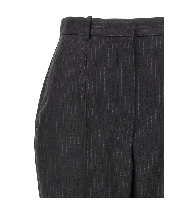 Alexander McQueen Straight-leg Pinstripe Tailored Pants - Black