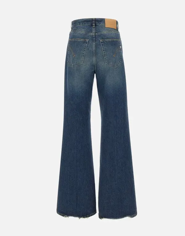 DONDUP Amber Wide-leg Jeans - Blue
