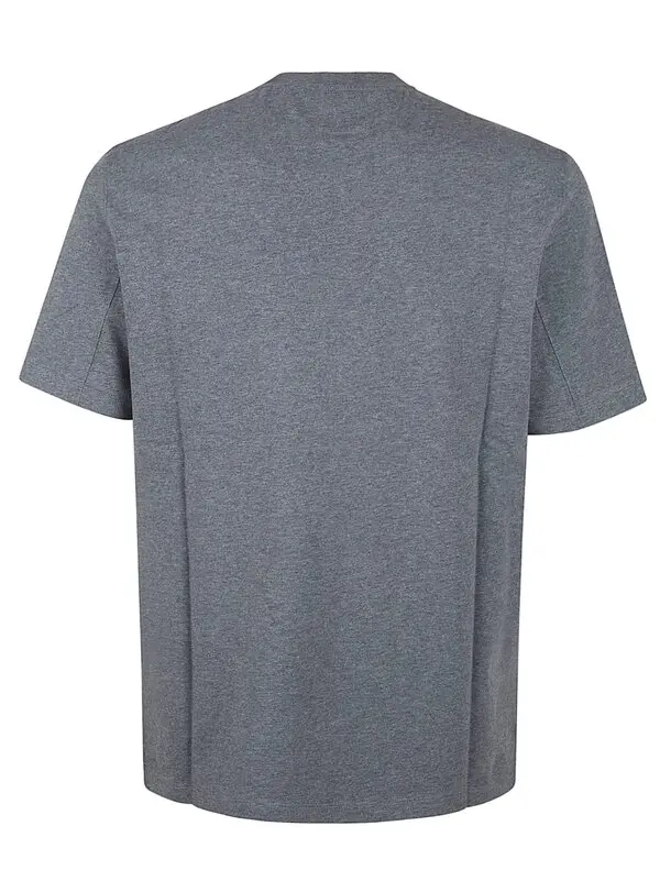 Brunello Cucinelli Printed Jersey Crew Neck T-shirt - Gray