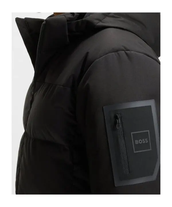 Hugo Boss Quilted Padded Jacket With Detachable Hood
