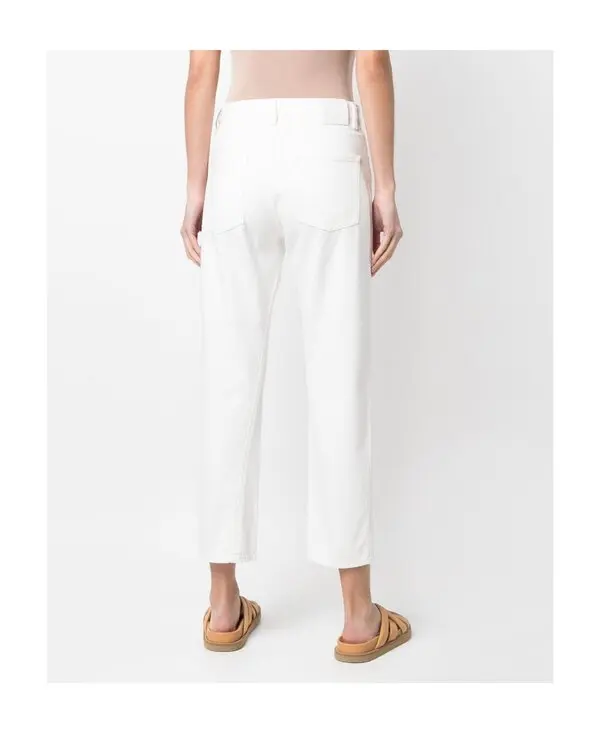 TOTEME Straight-leg Cropped Jeans - White