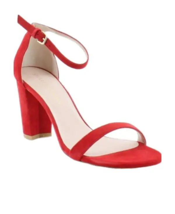 STUART WEITZMAN Suede High-heeled Sandals - Red