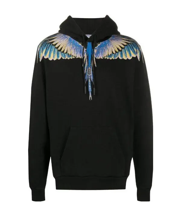 MARCELO BURLON COUNTY OF MILAN Wings Print Hoodie - Black