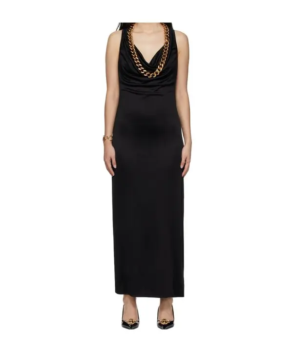 Versace Chain-link Detailed Maxi Dress