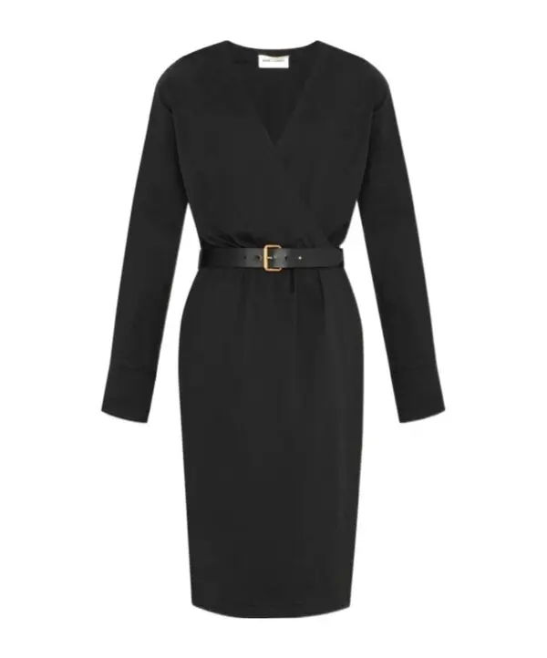 Saint Laurent Belted Wrap Dress