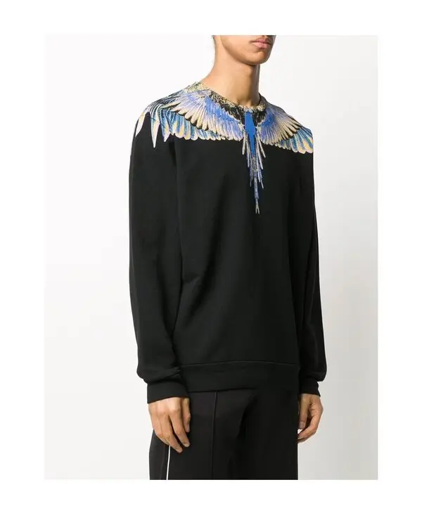 MARCELO BURLON COUNTY OF MILAN Wings Printed Sweatshirt - Blue