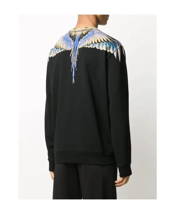 MARCELO BURLON COUNTY OF MILAN Wings Printed Sweatshirt - Blue