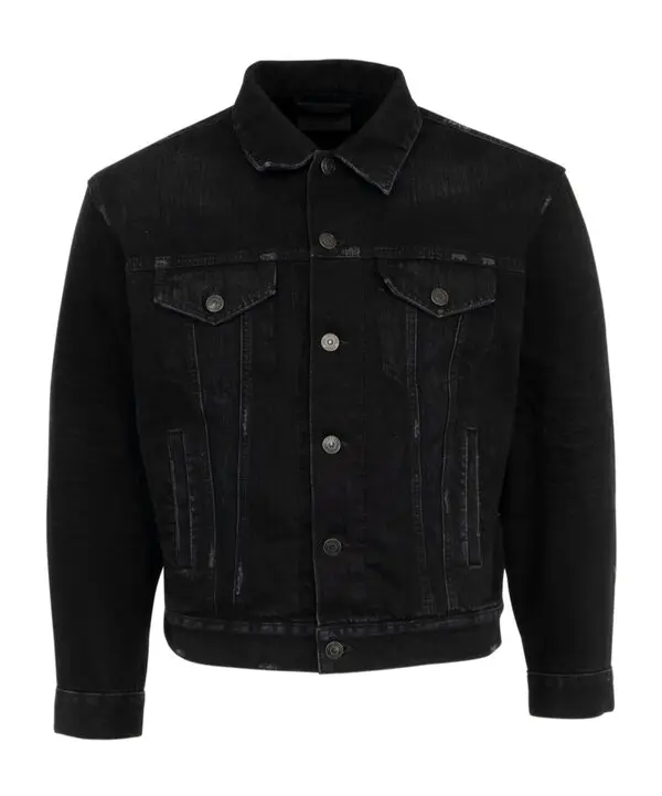 Balenciaga Collared Button-up Denim Jacket