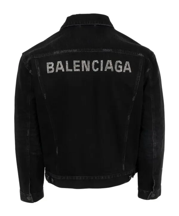 Balenciaga Collared Button-up Denim Jacket