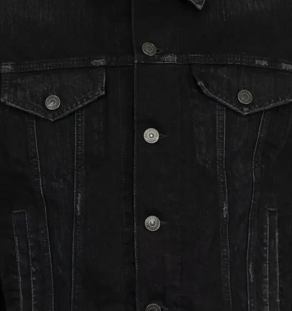 Balenciaga Collared Button-up Denim Jacket