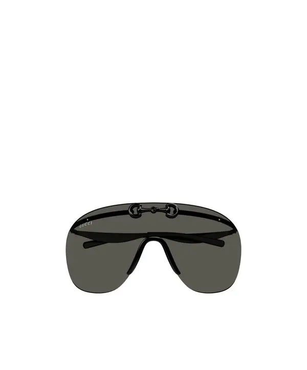 Gucci Mask Frame Logo Detail Sunglasses - Black
