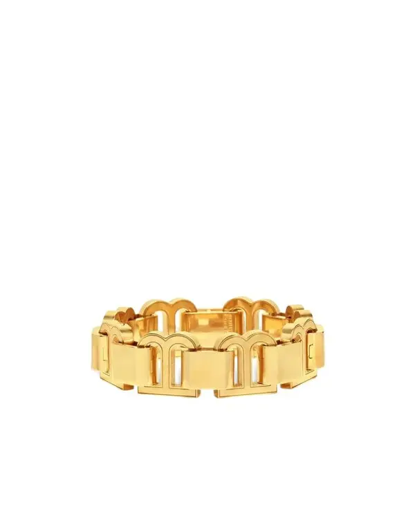 Balenciaga Hourglass Logo Plaque Bracelet - Yellow