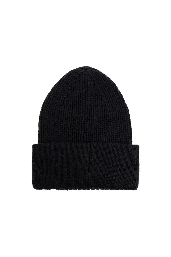 Dsquared2 Logo Patch Ribbed Knit Beanie