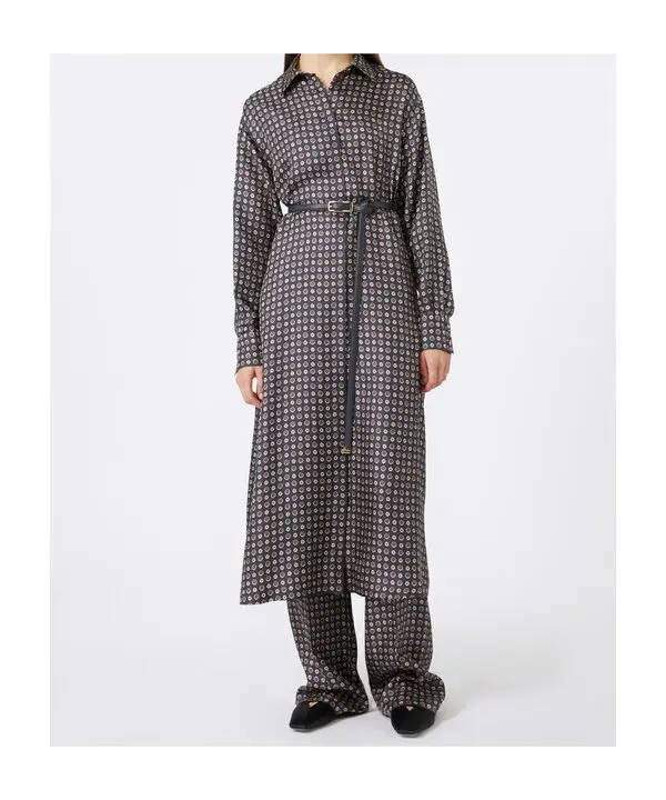 Max Mara High-waist Pattern-printed Trousers - Blue